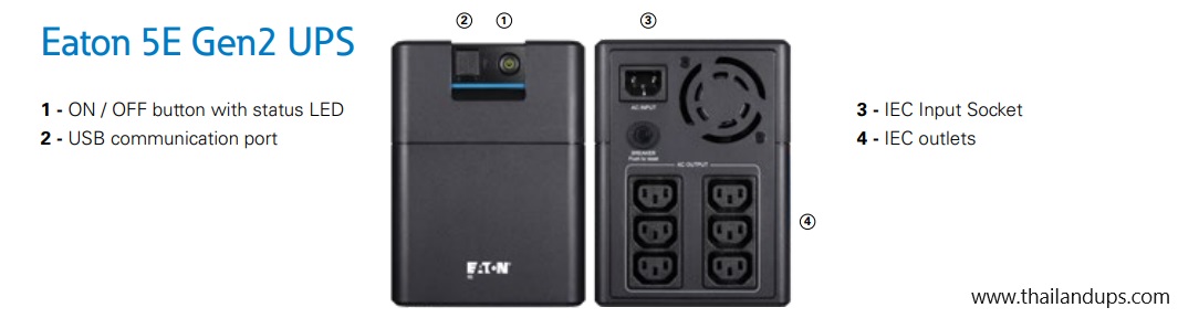 Eaton 5E GEN2 Series ( 700VA - 2200VA ) line interactive ups - สินค้าใหม่
