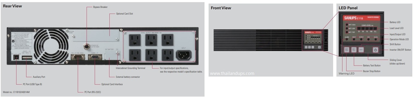 เครื่องสำรอองไฟญี่ปุ่น ไฟเข้าออก 100, 110, 115 และ 120Vac